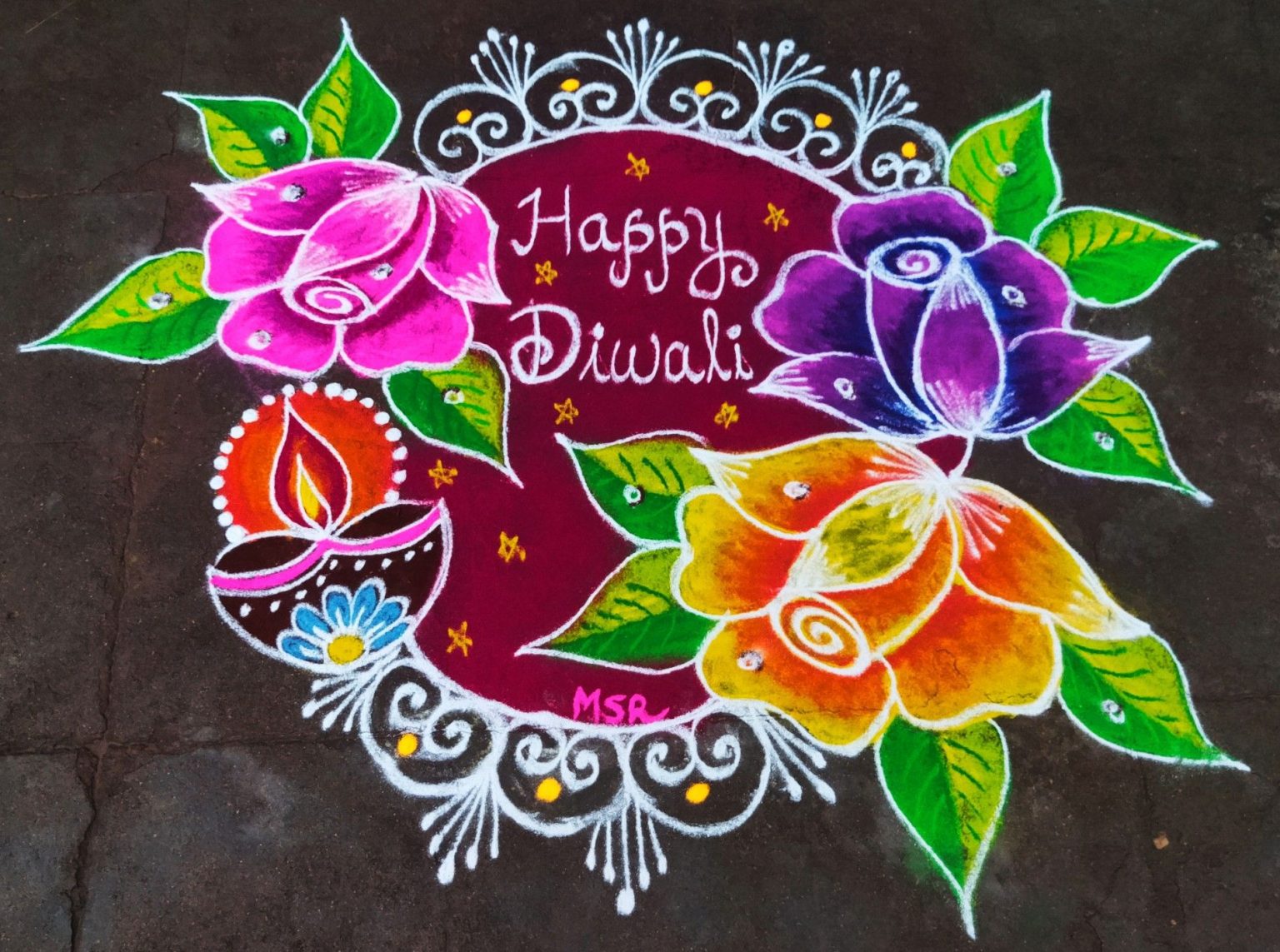 New Year Rangoli Designs - New Year Special Rangoli 7 Creative Ideas